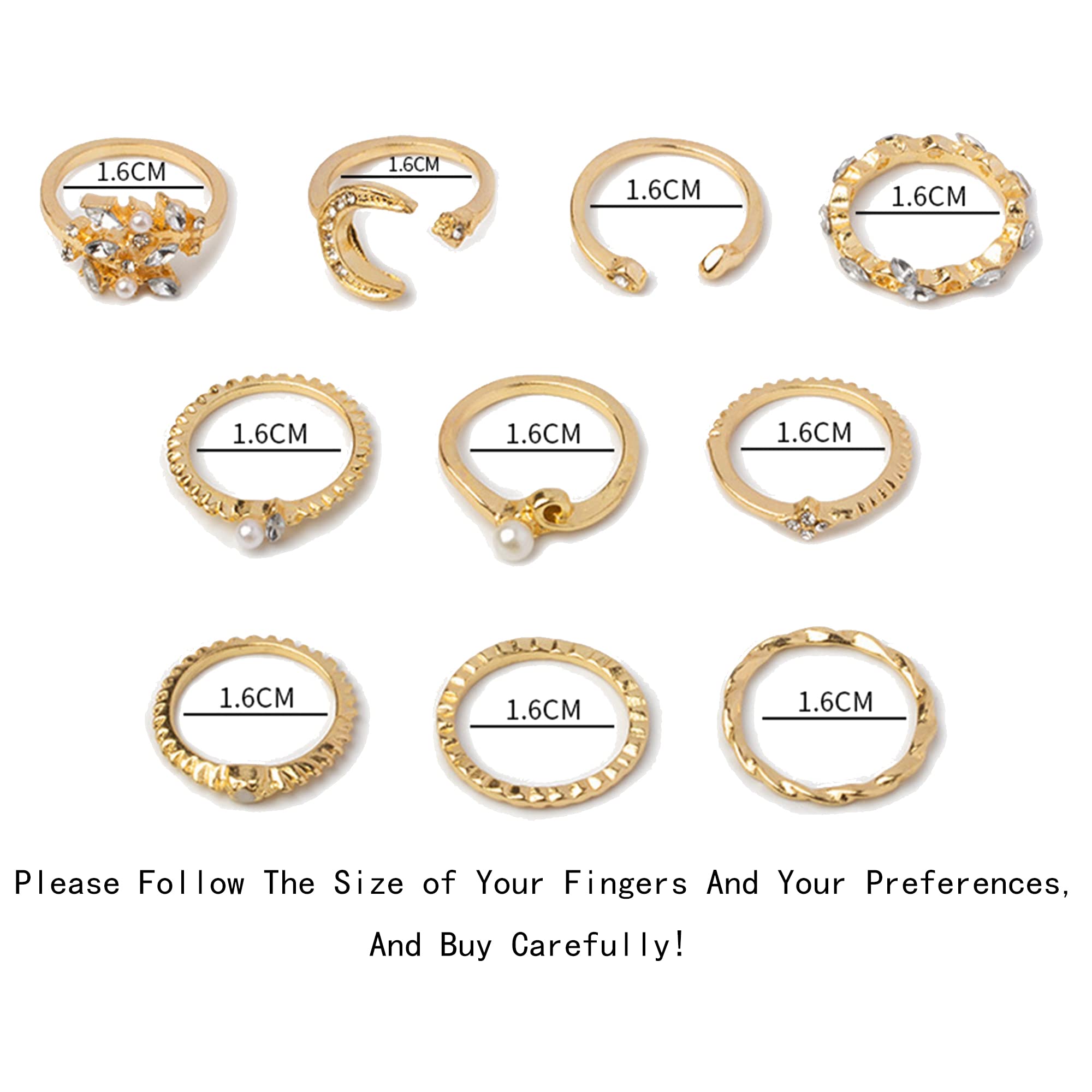 NORLSO Gold Stacking Rings for Women Fashion Style Gold Rings Set Butterfly Knuckle Rings Snake Rings Moon Star Rings Heart Stacking Rings