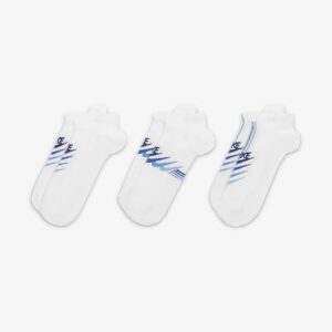 Nike Women`s Everyday Plus Lightweight No Show Training Socks 3 Pack (Medium, Multi-Color(DH5474-905)/W)