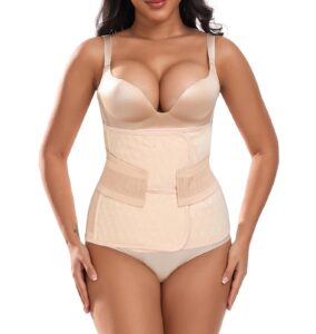 moolida abdominal binder post surgery postpartum belly band belly wrap hernia belt stomach compression wrap c-section,nude,l