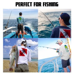 Made in USA Fishing Shirts for Men Long Sleeve Lightweight Dri Fit UPF 40+ Sun Protection Quick Dry Running Hiking Tshirts