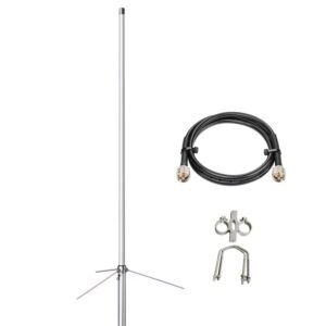 cb radio antenna marine talkie walkie base station antennas boat vhf uhf 29.6/50.5/144/433mhz fiberglass outdoor pl259 for boat car rv uniden icom yaesu cobra midland hand held cb radio system