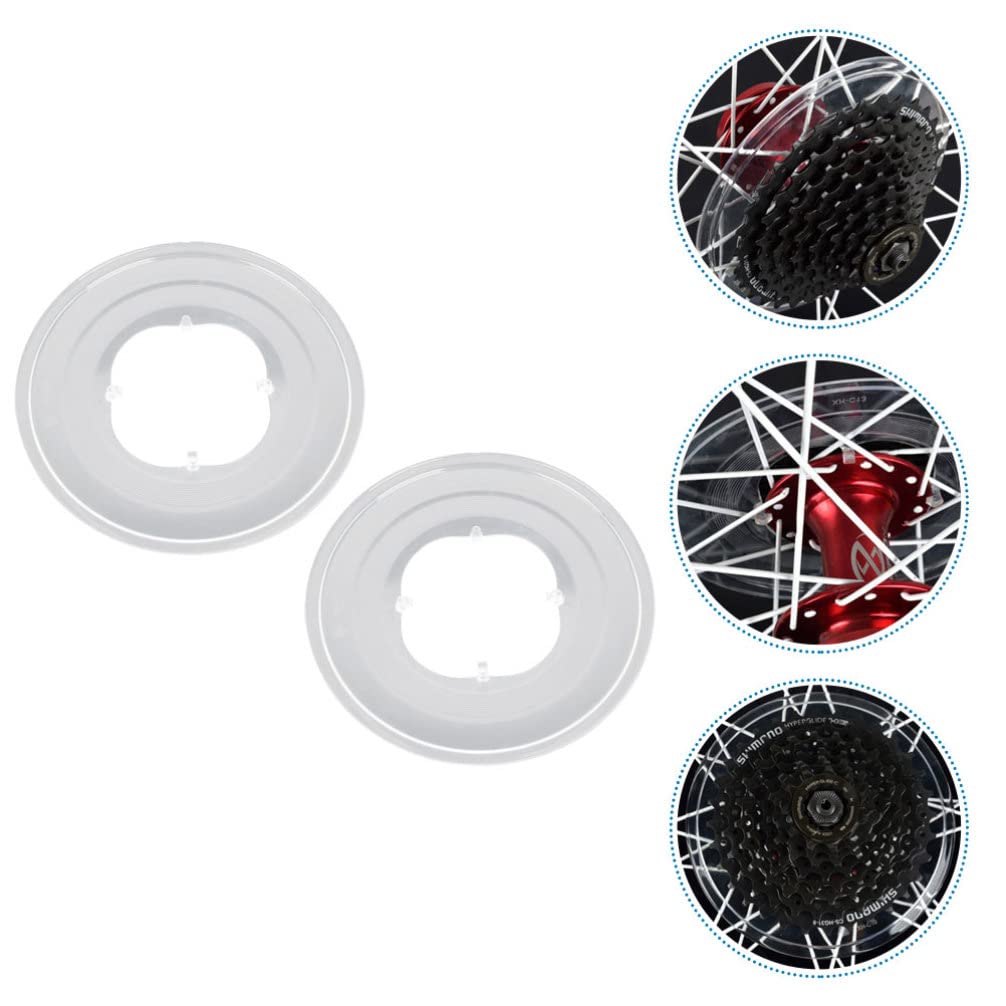 BESPORTBLE 2pcs Bicycle Flywheel Guard Mountain Bike Flywheel Guard Bike Rear Hub Cover Dirt-Proof Flywheel Cover Mountain Bike Accessories Road Bike Chain Guard Flywheel Protective Cover