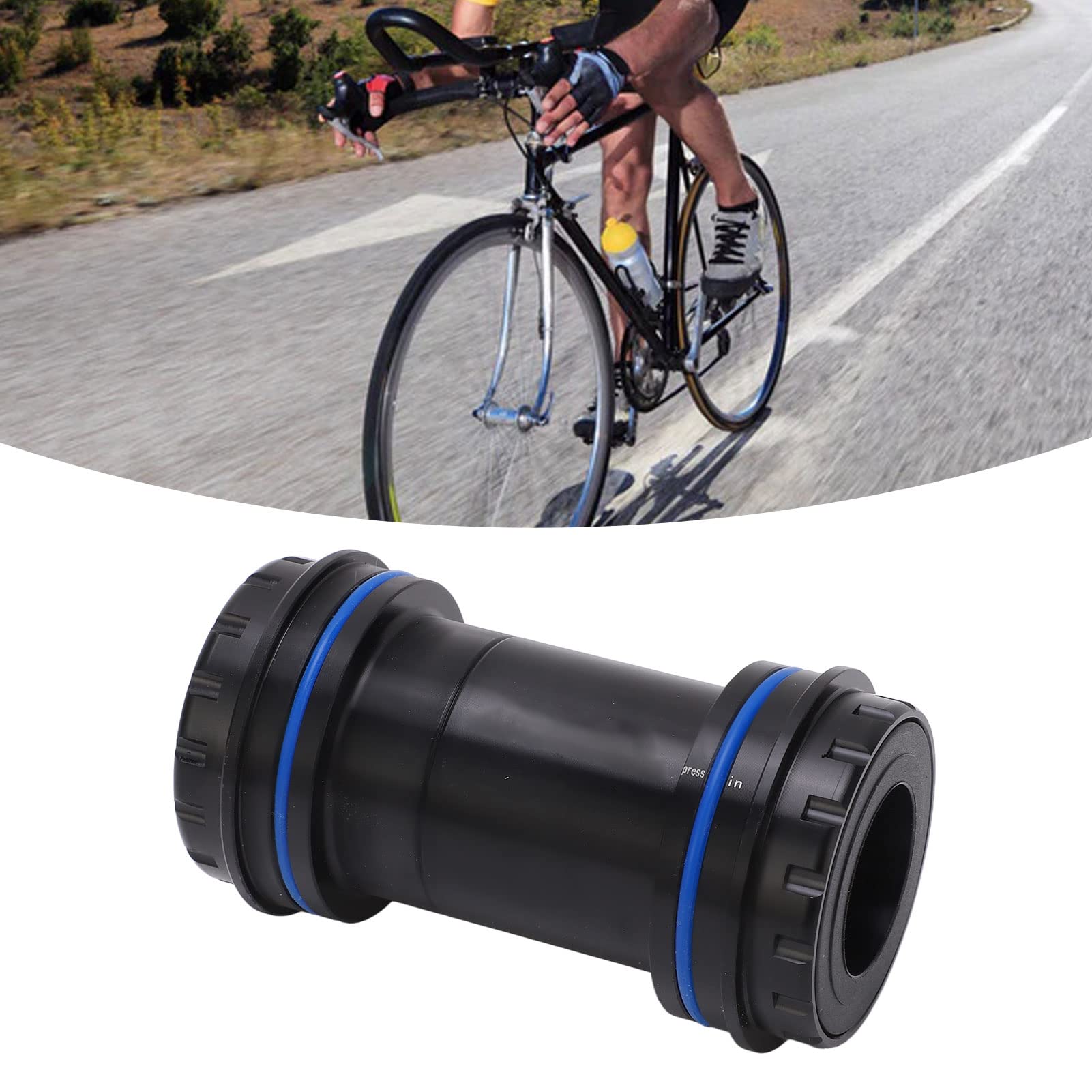 BuyWeek Bike Bottom Bracket, Press Fit Ceramic Bearing Bicycle Bottom Bracket High Strength Bike BB Bottom Bracket for Mountain Road Bike