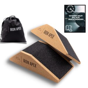 Squat Wedge Block (Pair),Slant Board For Squats w/Carry Bag,Lightweight, Portable Anti-Slip Heel Elevated Squat Wedges And Calf Raise Gym Accessories