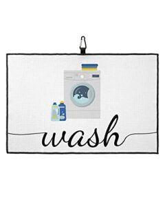 artshowing laundry washing machine golf towel 24x16in, absorbent water quick dry microfiber golf towel with clip, soft sports towel golf accessory for men women, gift for golf fan,