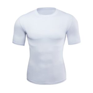 hotfiary men's compression shirts quick dry athletic t-shirts compression base layer tops for sports running (1 or 2pcs)