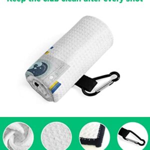 ARTSHOWING Laundry Washing Machine Golf Towel 24x16in, Absorbent Water Quick Dry Microfiber Golf Towel with Clip, Soft Sports Towel Golf Accessory for Men Women, Gift for Golf Fan,