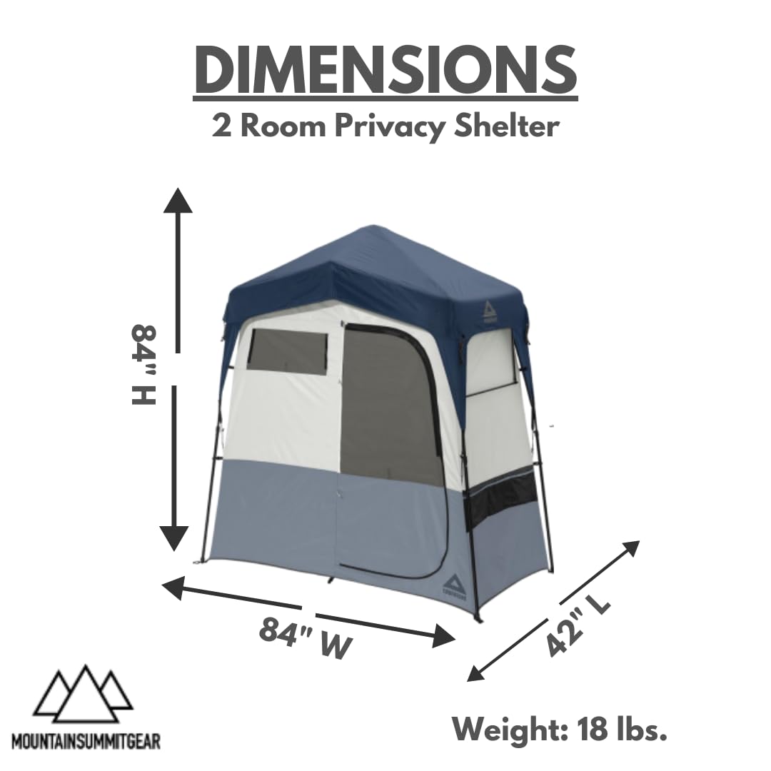 Caddis Rapid 2-Room Privacy Shelter, Camping Shower Tent, Privacy Tents for Camping, Pop Up Tent for Showering, Changing or Lavatories, Portable Shower, (by Caddis Sports Inc.)