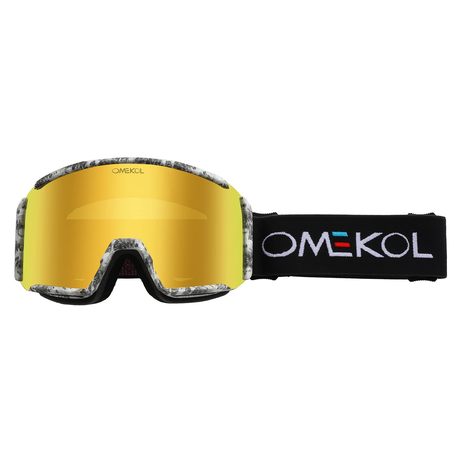 OMEKOL Double Layers Anti-Fog Ski Goggles OTG For Men Women Snow Snowboard Glasses Mask Snowmobile Outdoor Sport Eyewear (G3)