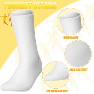 Tigeen 72 Pairs Low Cut Ankle Socks Bulk Cotton Low Sock for Adult Casual Short Socks Solid Color No Show Sock Bulk for Men Women (White)