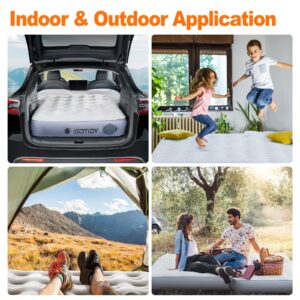 GOTIDY SUV Air Mattress Car Bed Camping, Inflatable Car Air Mattress for Jeep Cherokee Compass Grand Cherokee Liberty Renegade Toyota 4runner Air Mattress with Built in Pump