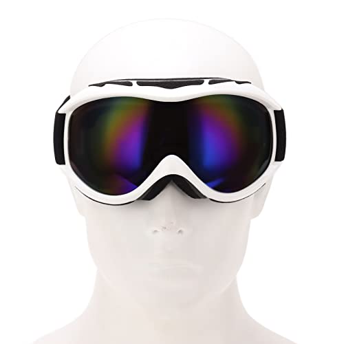 Leapiture Snow Glasses Skiing Protection Goggles Adult Ski Goggles Spherical Double Layer Anti Fog Snowboard Goggles Windproof Glasses for Climbing(blue)