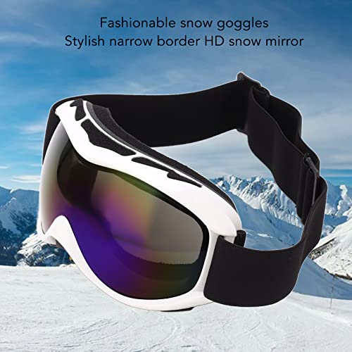 Leapiture Snow Glasses Skiing Protection Goggles Adult Ski Goggles Spherical Double Layer Anti Fog Snowboard Goggles Windproof Glasses for Climbing(blue)