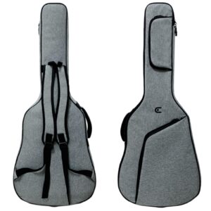 eitmoss 36 inch acoustic guitar bag guitar case soft guitar gig bag adjustable straps grey