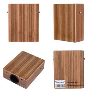 Taruor Portable Traveling Cajon Box Drum Hand Drum Wood Percussion Instrument with Strap Carrying Bag