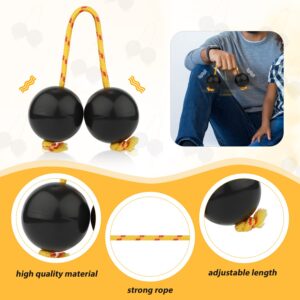 2 Pack Aslatuas Rhythmic Ball, Kashaka Shaker Instrument Classical African Shaker Rattle Hand Percussion for Kids Adults Beginners Parties Musical Classes (Black)