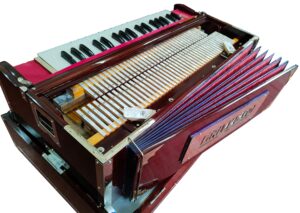 ladies scale changer kolkata harmonium 9 stoppers 3¾ octaves gorgeous lacquer polish on full teakwood construction male female bass premium palitana reeds