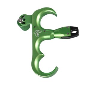 zshjgjr archery bow release aid 360° rotating head thumb release for compound bow hunting shooting accessories (green)