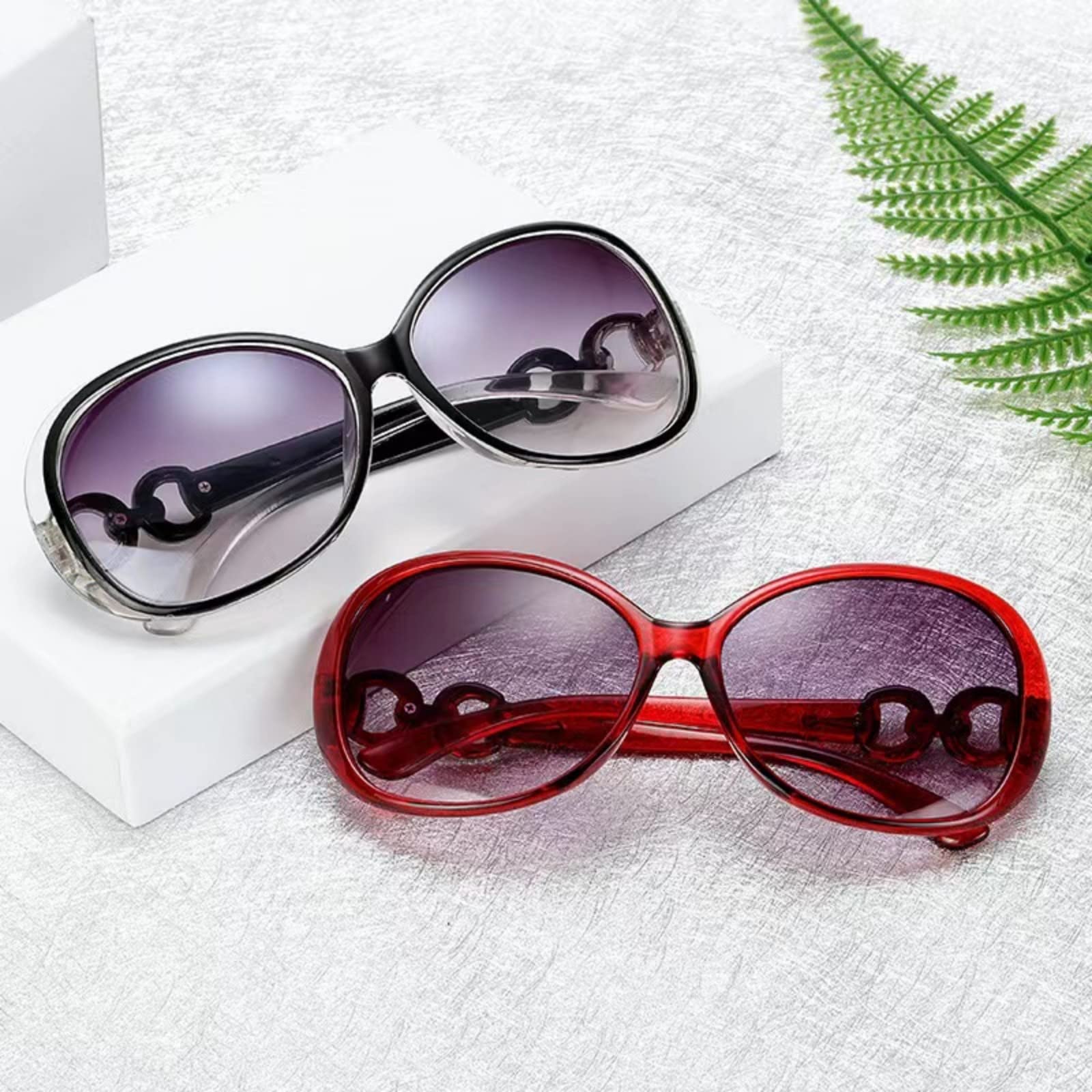 NLEYANB 8 Pairs Wholesale Classic Oversized Designer Fox Cat Eye Sunglasses for Women Men 100% UV Protection