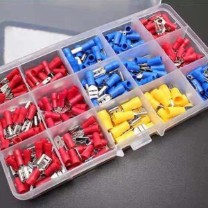 Insulated Wire Electrical Connectors Assortment Fork,Ring,Spade,Quick Disconnect Crimp Marine Automotive Cable Terminals-280 PCS