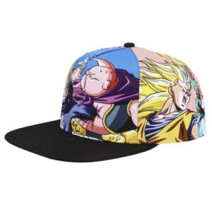 dragon ball z majin buu & goku sublimation panel baseball cap multicolored