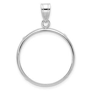 wideband distinguished coin jewelry 14kw polished prong 22.0mm coin bezel pendant