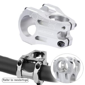 Colaxi Short Bike Stem 31.8mm Lightweight Front Fork Handle Bar Handlebar s Mountain Road Bike Fixed Gear, Silver