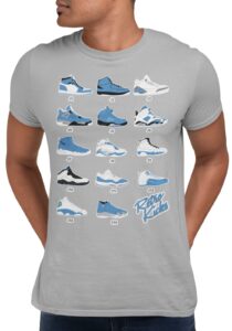 jordan retro sneakers university blue image t shirt to match jordans, tee to match jordan 1 2 3 4 5 6 11 12 13