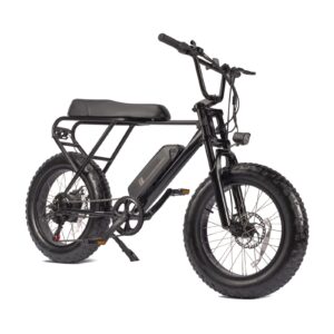 fat tire electric bike, 500w brushless motor, 48v/13ah removable lithium-ion battery, shimano 6-speed e-bike, 40 miles range, 4'' wide tires, mini swell electric bike for adults (black)