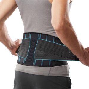 comforband copper-infused back support brace for men and women- lightweight & breathable back support belt for mild to moderate lower back pain, muscle spasm, strains, arthritis, sciatica, injury recovery, rehabilitation (s/m)