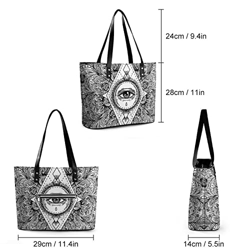 Womens Handbag Mandala Pattern Leather Tote Bag Top Handle Satchel Bags For Lady