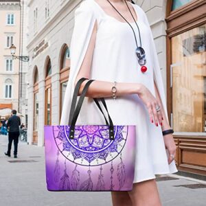 Womens Handbag Dreamcatcher Leather Tote Bag Top Handle Satchel Bags For Lady