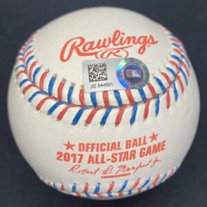 Mike Trout DNP Due To Injury :(Signed 2017 All Star Game Logo Baseball MLB Holo - Autographed Baseballs