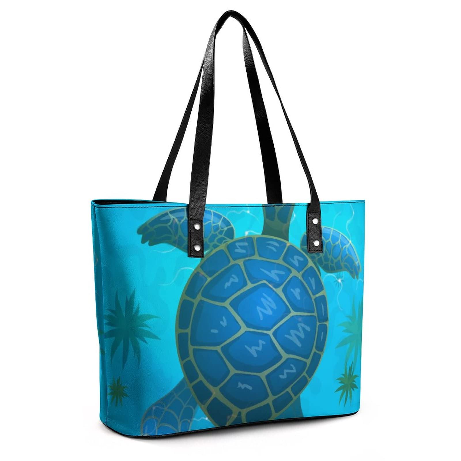 Womens Handbag Sea Turtle Leather Tote Bag Top Handle Satchel Bags For Lady