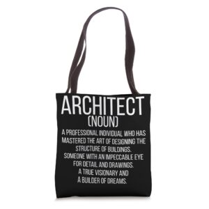 architect definition architecture architects tote bag