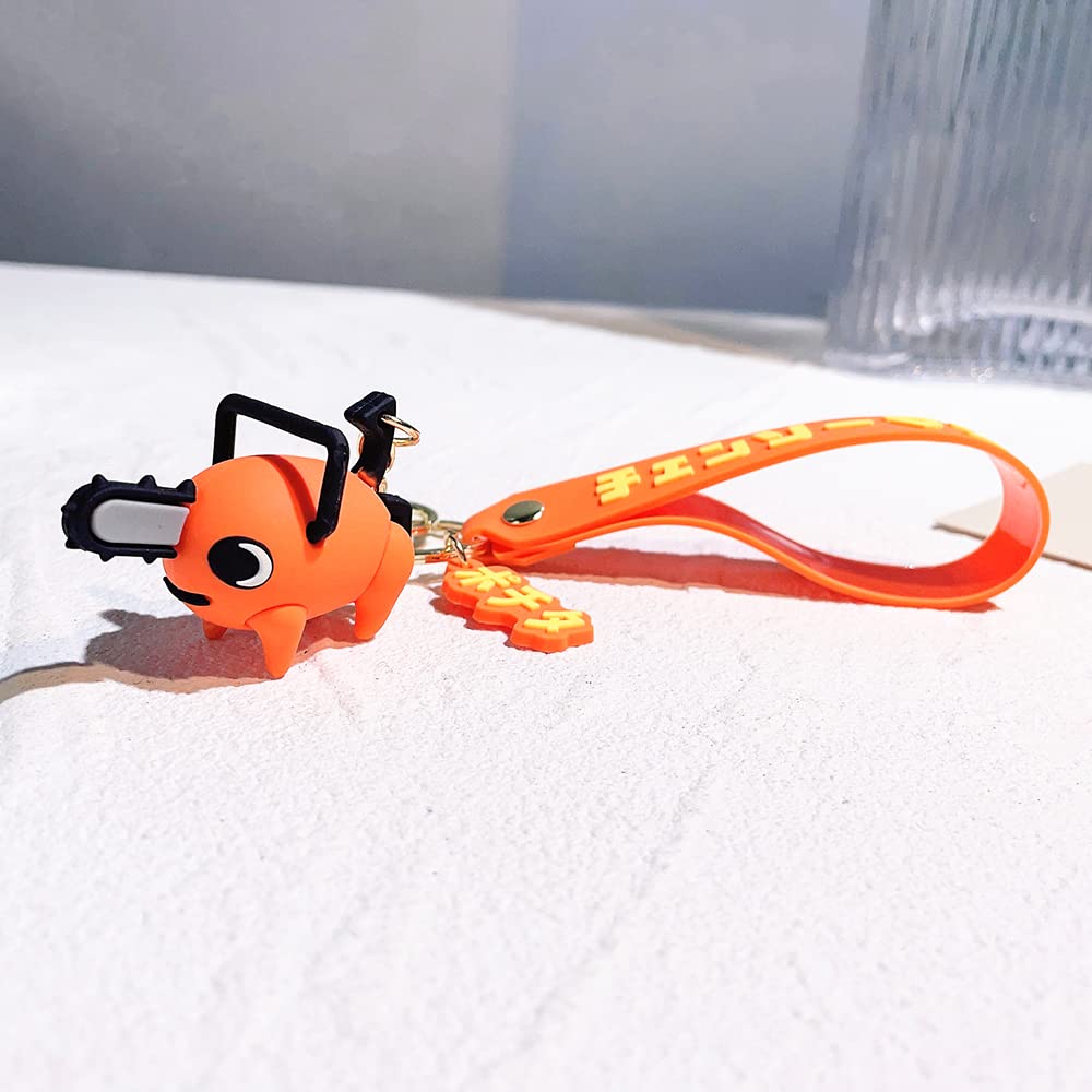 Chainsaw Keychain Figure Pochita Key Ring Fashion Anime Backpack Pendant for Women Men Gifts Jewelry Accessories