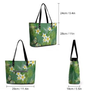 Womens Handbag Dragonflies Flowers Leather Tote Bag Top Handle Satchel Bags For Lady