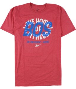 reebok mens the home of fitness graphic t-shirt, red, xx-large