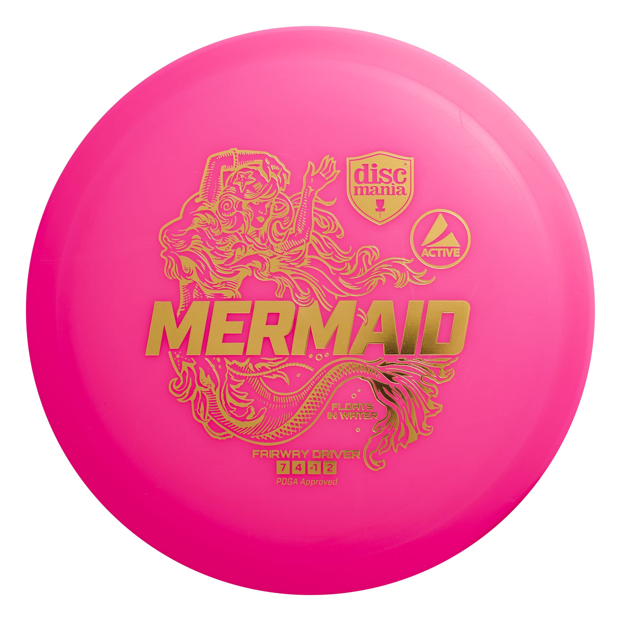 Discmania Active Mermaid Disc Golf Driver – Floating Disc Golf Driver, Floats in Water – 160-165g