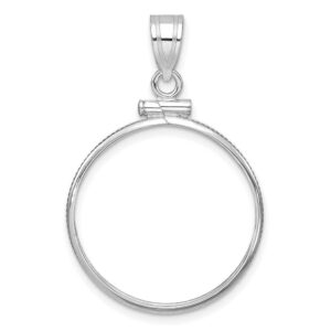 wideband distinguished coin jewelry 14kw polished screw top 22.0mm x 1.9mm coin bezel pendant