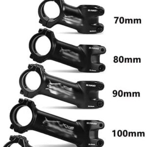 ZECHAO 17 Degree Bike Stem,Ultralight Bike Stem 60/70/80/90/100/110mm Mountain Road Bike Stem for 31.8mm Handlebar Stem Bike Stem (Color : Black, Size : 80mm)