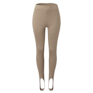 likthione stirrup leggings for women high waisted slimming tights stretch lightweight crisscross winter warm yoga solid pants khaki