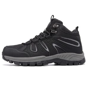 HIKLDK Mens Hiking Boots Lightweight & Breathable Trekking Shoes Non slip Ankle Boots for Outdoor Activities