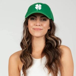 Shamrock-Baseball-Cap for Womens St.Patrick's Day Irish 4-Leaf-Clover-Baseball-Hat for Unisex Adjustable-Track-Hat