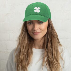 Shamrock-Baseball-Cap for Womens St.Patrick's Day Irish 4-Leaf-Clover-Baseball-Hat for Unisex Adjustable-Track-Hat