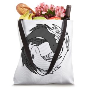 Yin and Yang Koi Pose fish Meditation Acro Hatha Yoga Tote Bag