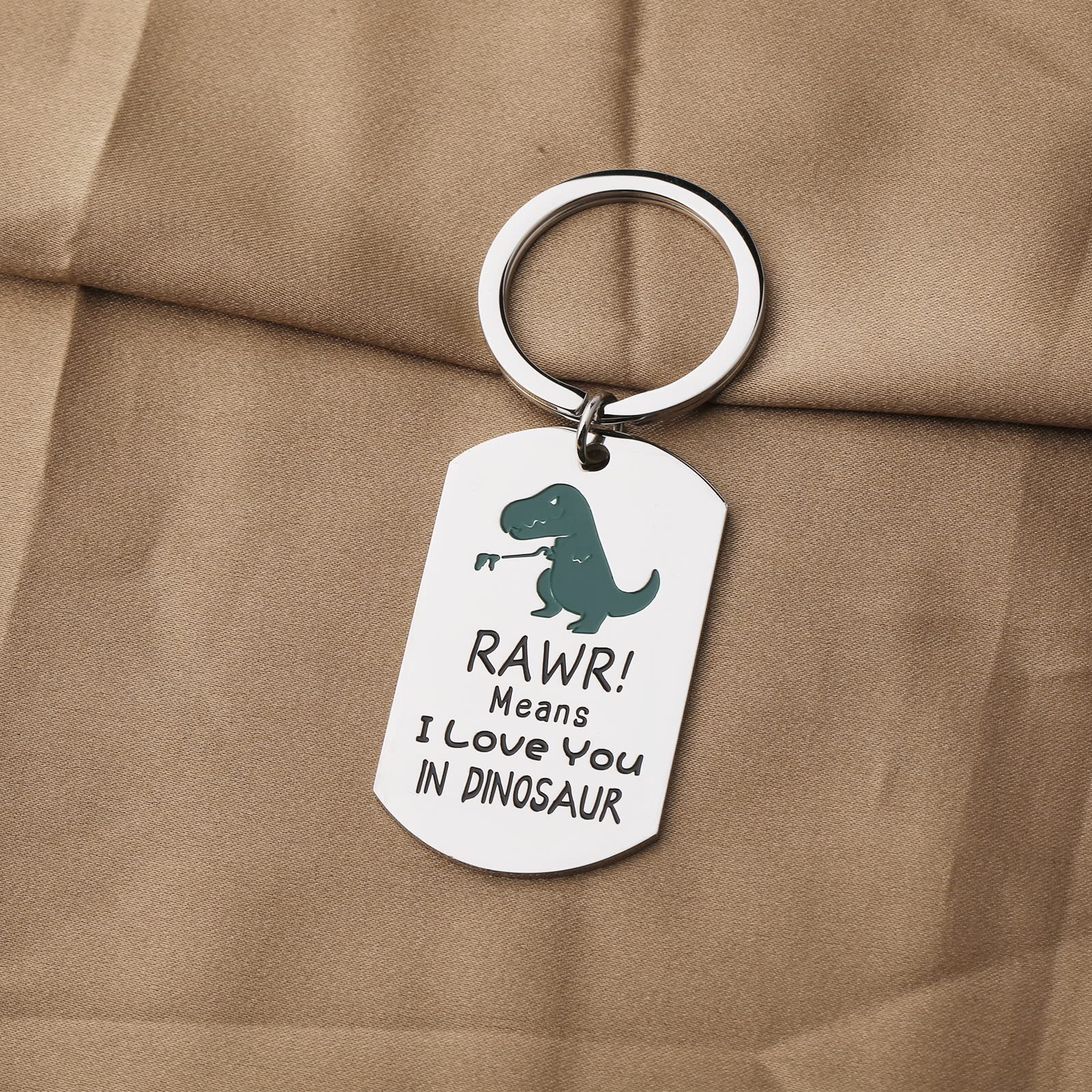 TTJHGYQO Dinosaur Keychain, Cute Halloween Keychain RAWR Mean I Love You in Dinosaur Couple Keychain for Best Friend Boyfriend Boyfriend Keychain for Him and Her