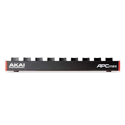 AKAI Professional APC Mini MK2 - USB MIDI Pad Controller for Clip Launching with Ableton Live Lite, 64 RGB Pads, Drum and Note Mode and MIDI Mixer