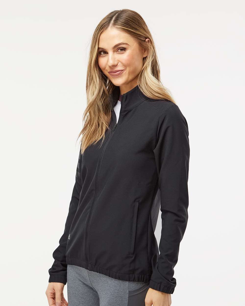 adidas Womens 3-Stripes Full-Zip Jacket, S, Grey Five/Grey Three