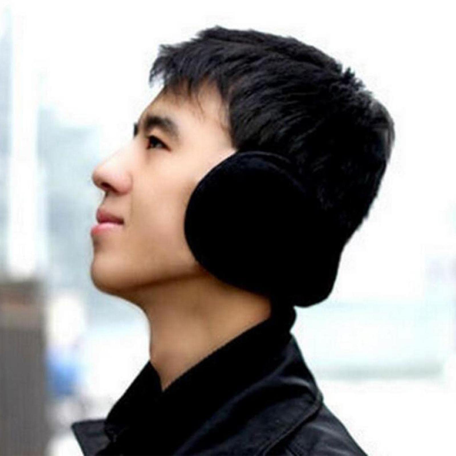 Winter Earmuffs for Men Women, Unisex Fleece Ear Warmer Ear Cover Behind the Head Earmuffs Wrap for Outdoor Sport